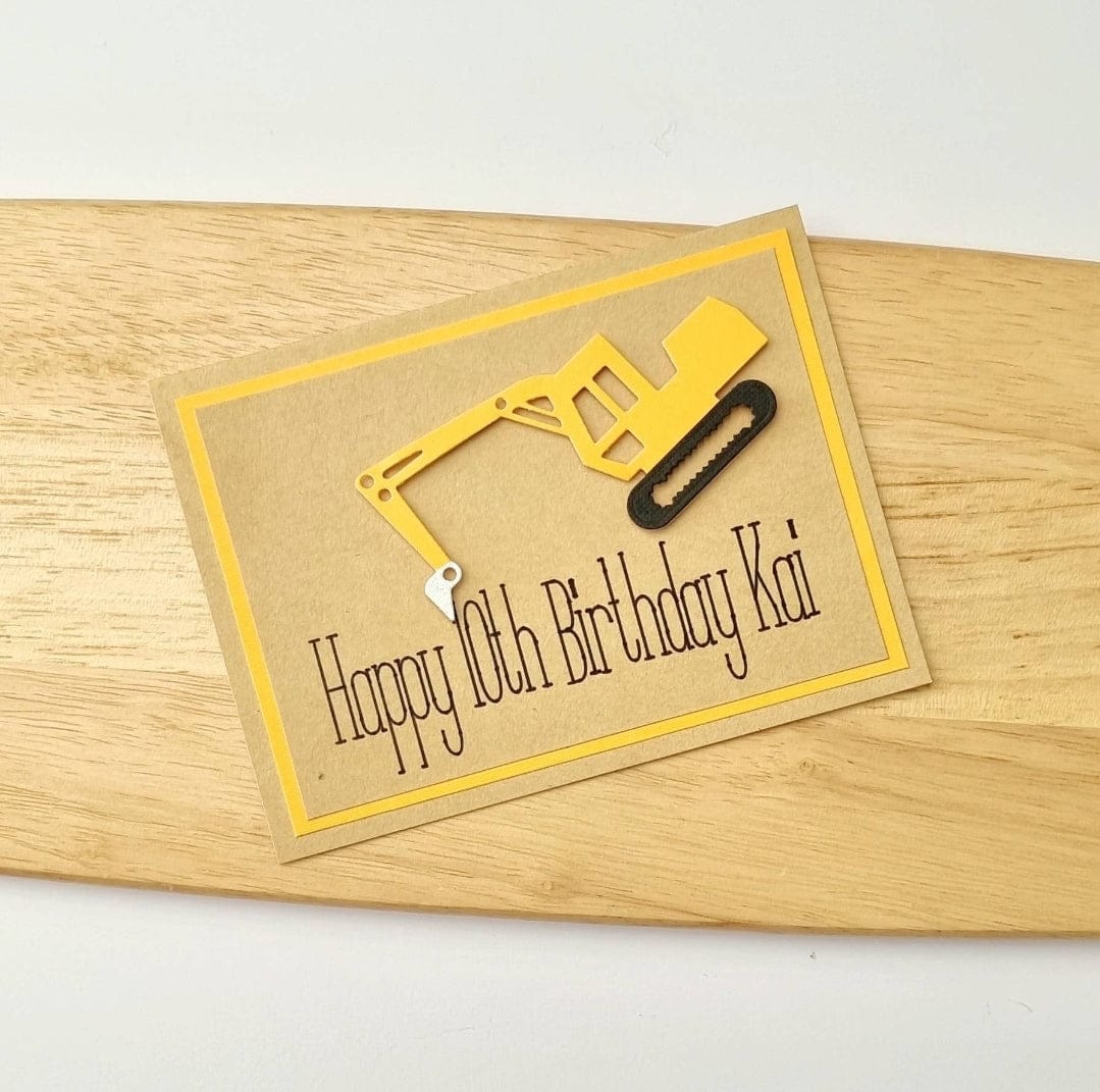 Digger Birthday Card – Cards and Crafts By Susie